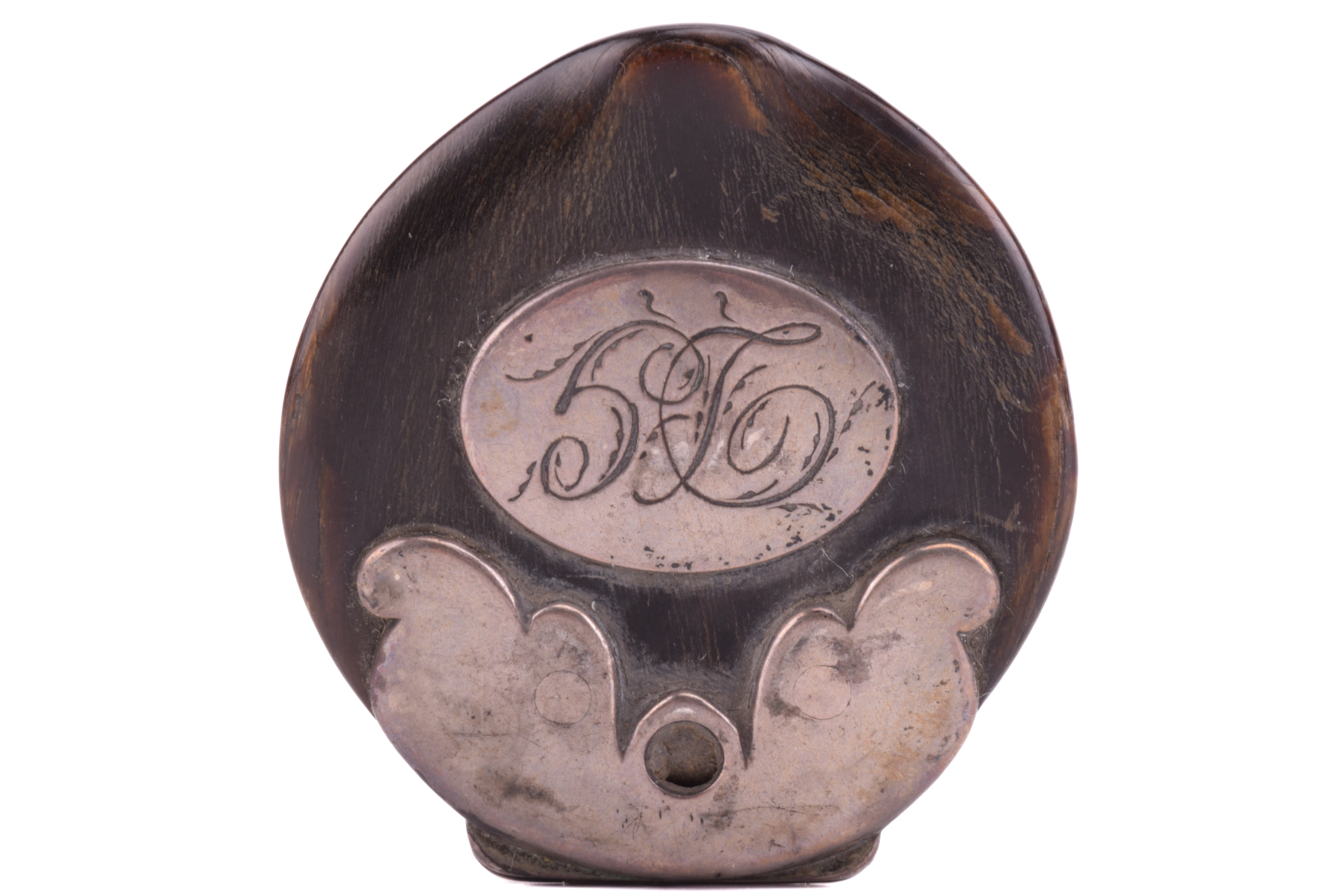 Lot 336 - A 19th-century horn snuff mull, fitted with