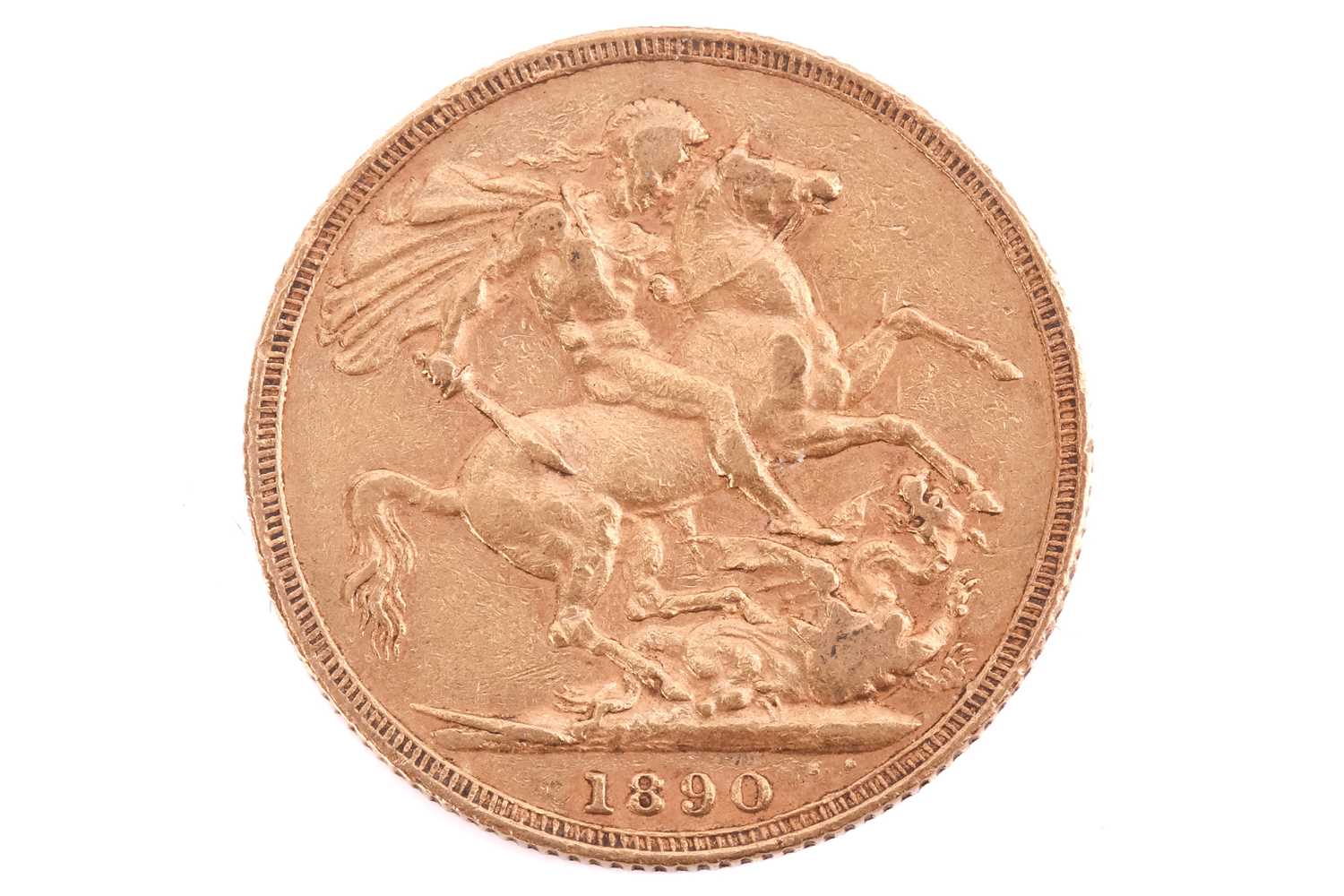 Lot 247 - An 1890 Queen Victoria full Sovereign, St