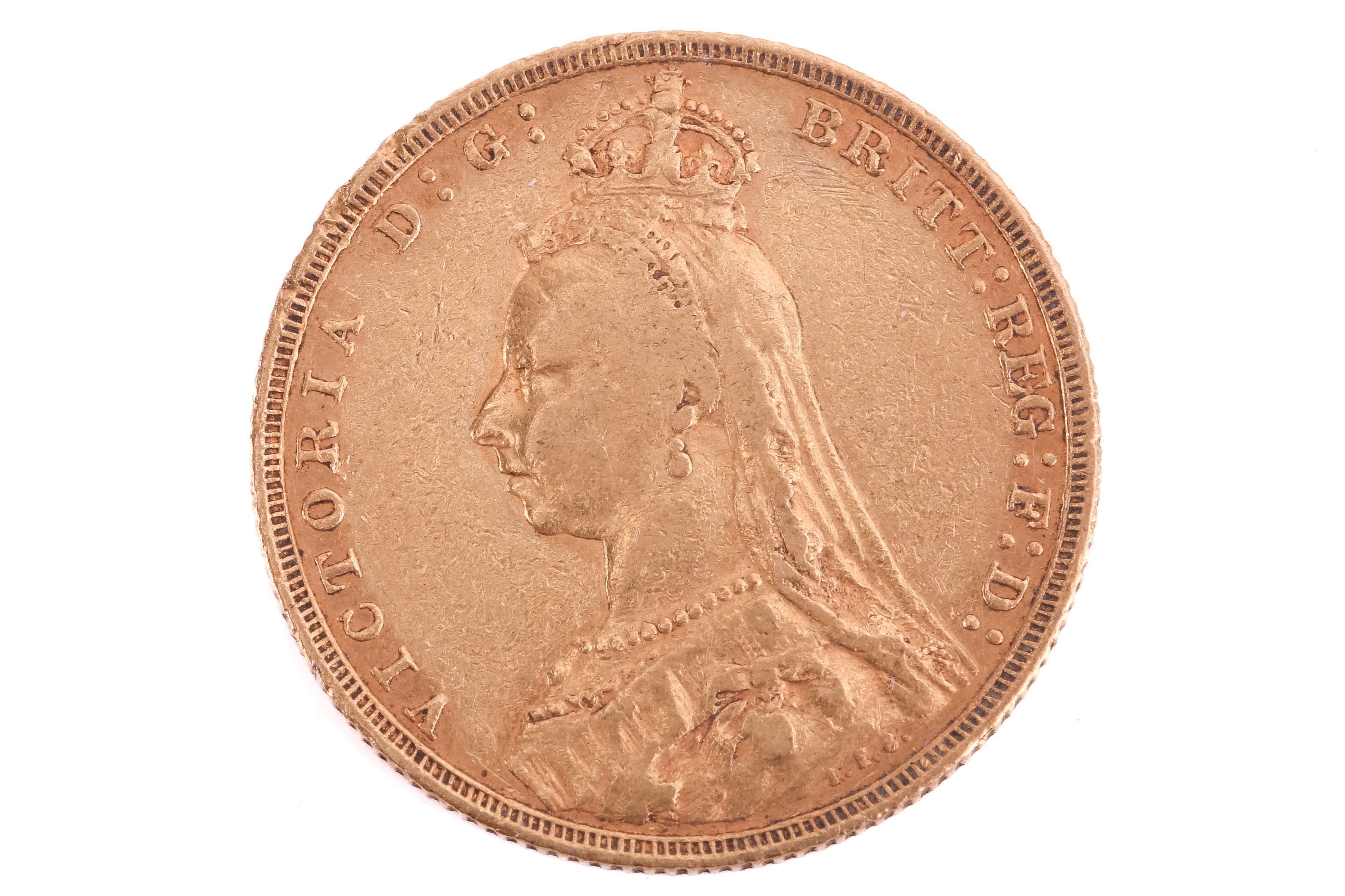 Lot 247 - An 1890 Queen Victoria full Sovereign, St