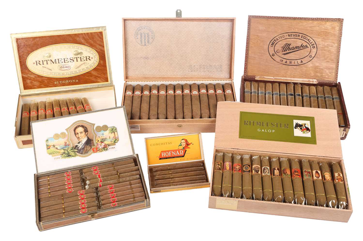 Lot 134 - 6 boxes of cigars to include Ritmeester