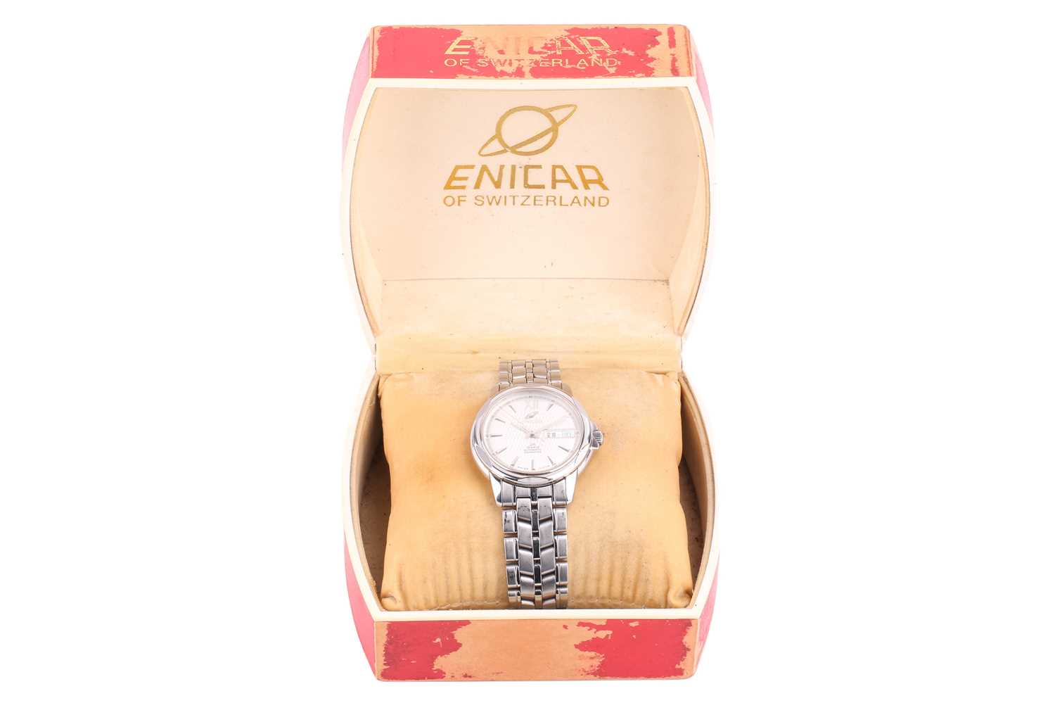 Lot 422 - An Enicar Day Date auomatic watch Model: