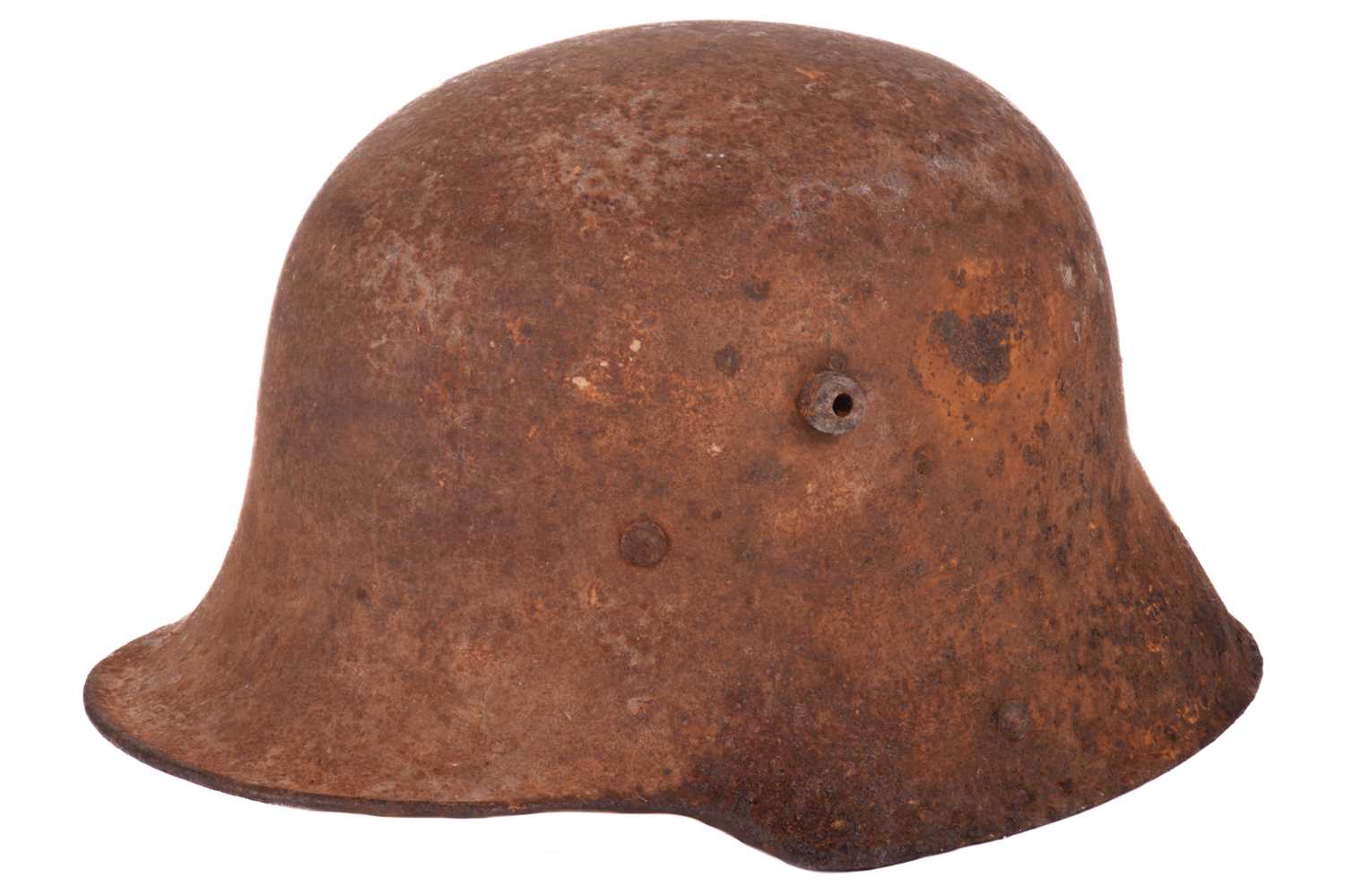 Lot 356 - A German WWI M16 Stahlhelme pressed tin