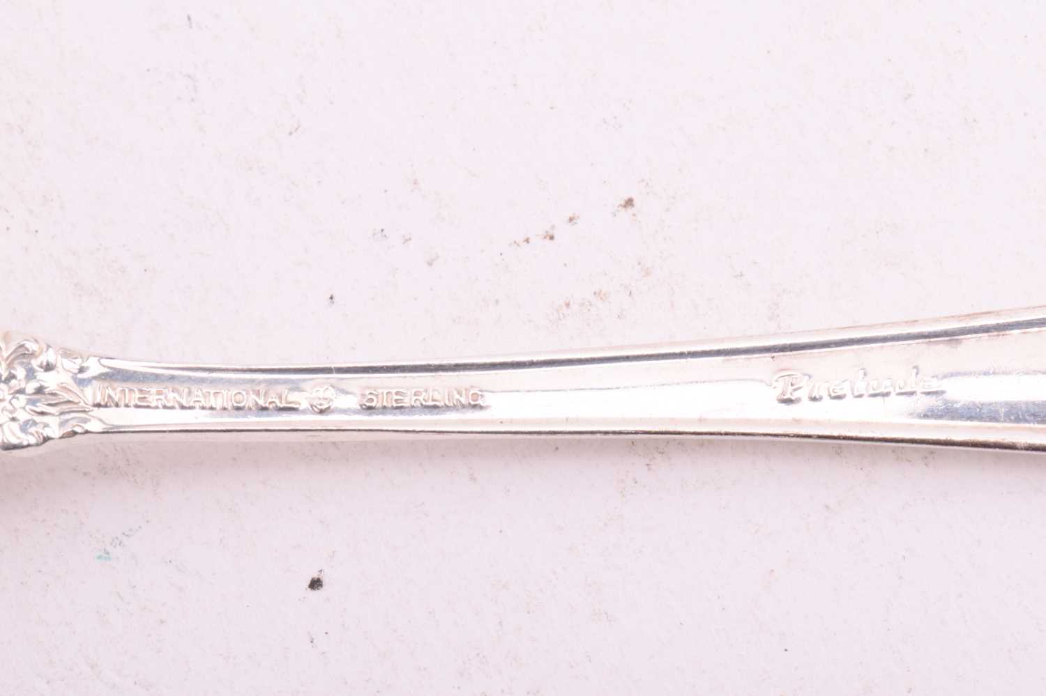 Lot 535 - A set of six German white metal fiddle