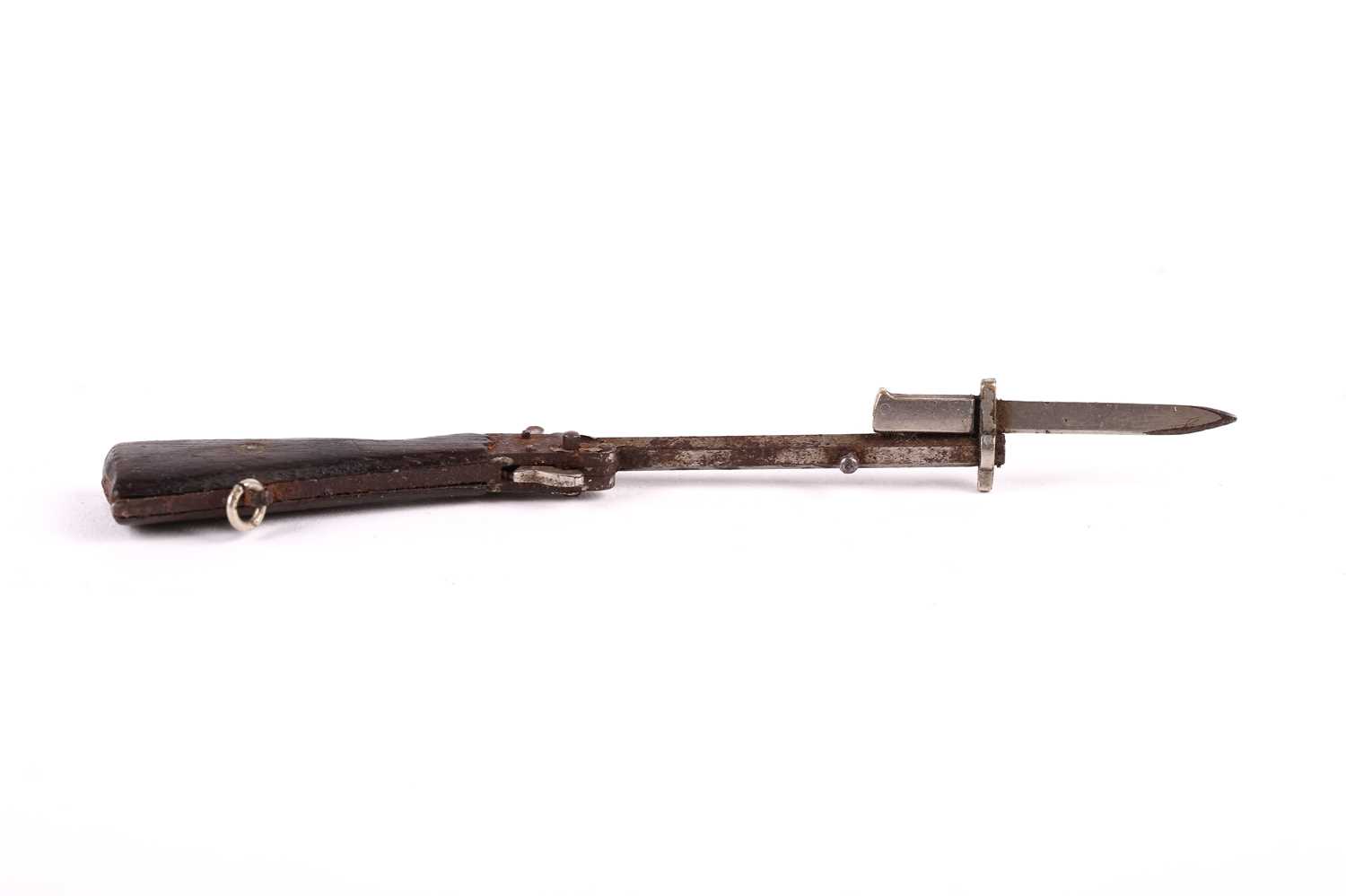Lot 311 - A miniature pinfire rifle, fitted with a