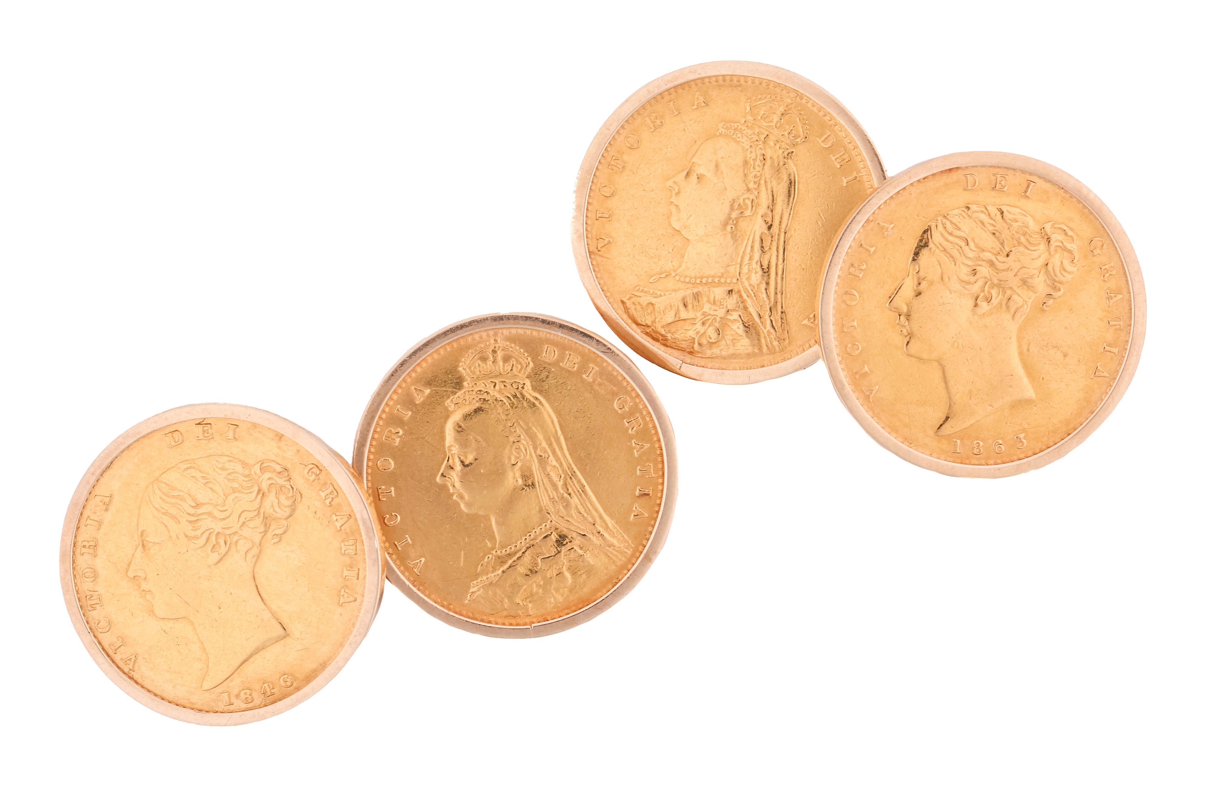 Lot 135 - A pair of Queen Victoria half sovereign