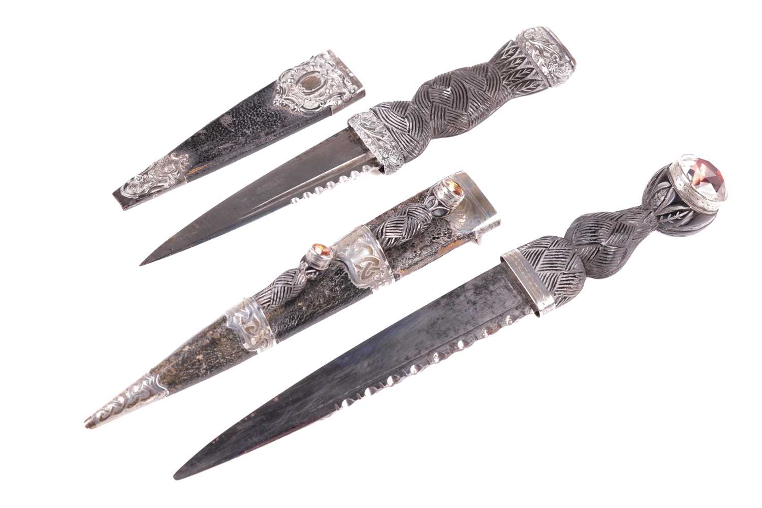 Lot 256 - A Victorian Edinburgh silver-mounted Dirk,