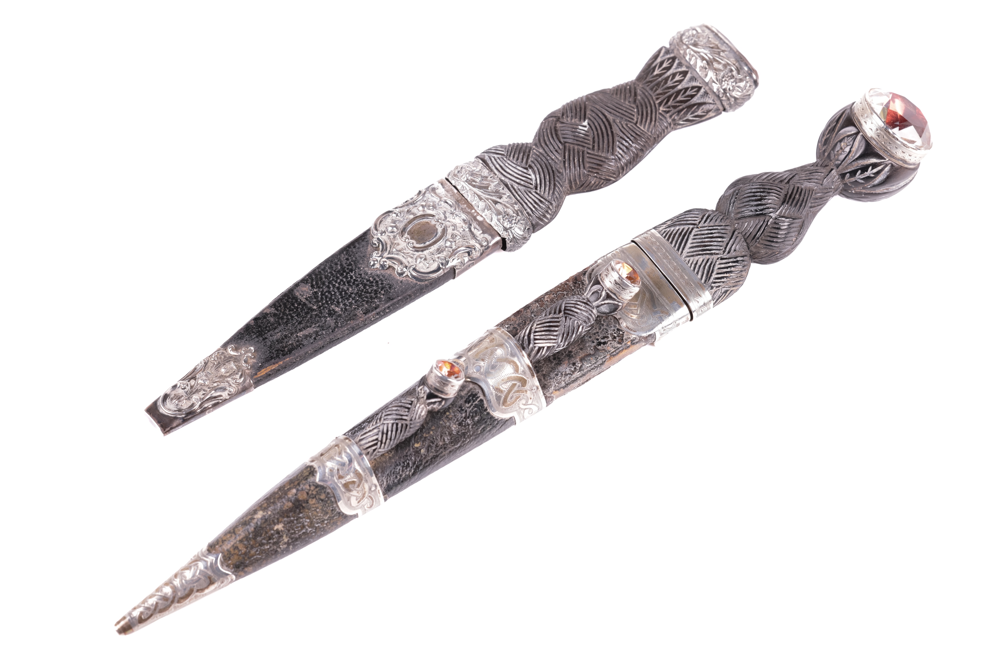 Lot 256 - A Victorian Edinburgh silver-mounted Dirk,