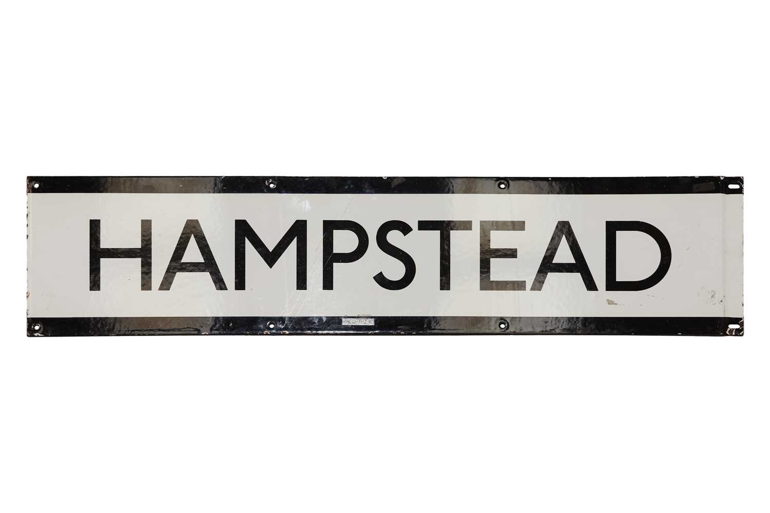 Lot 167 - A London Underground enamel station sign,
