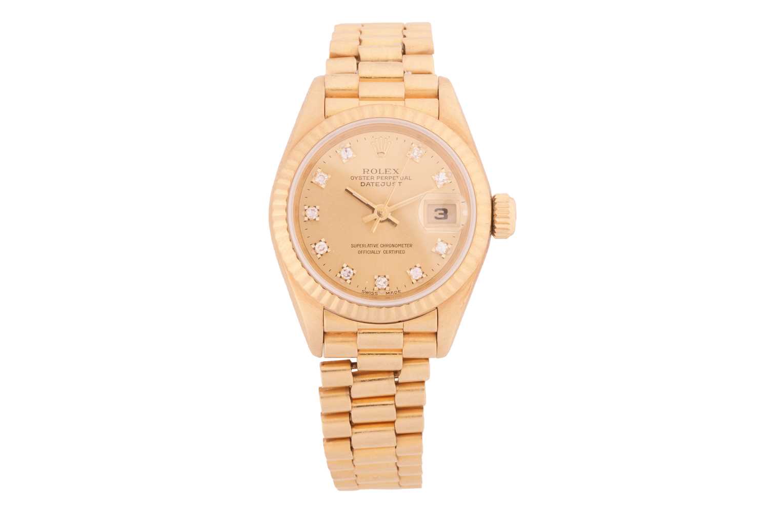 Lot 170 - A Rolex 26mm Datejust in 18ct gold Model:
