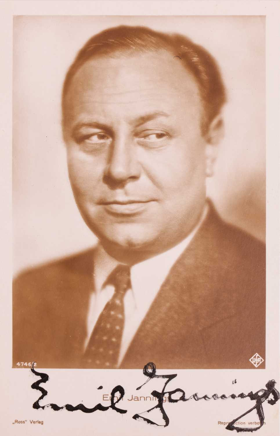 Lot 75 - Emil Jannings (1884-1950) Swiss-German actor,