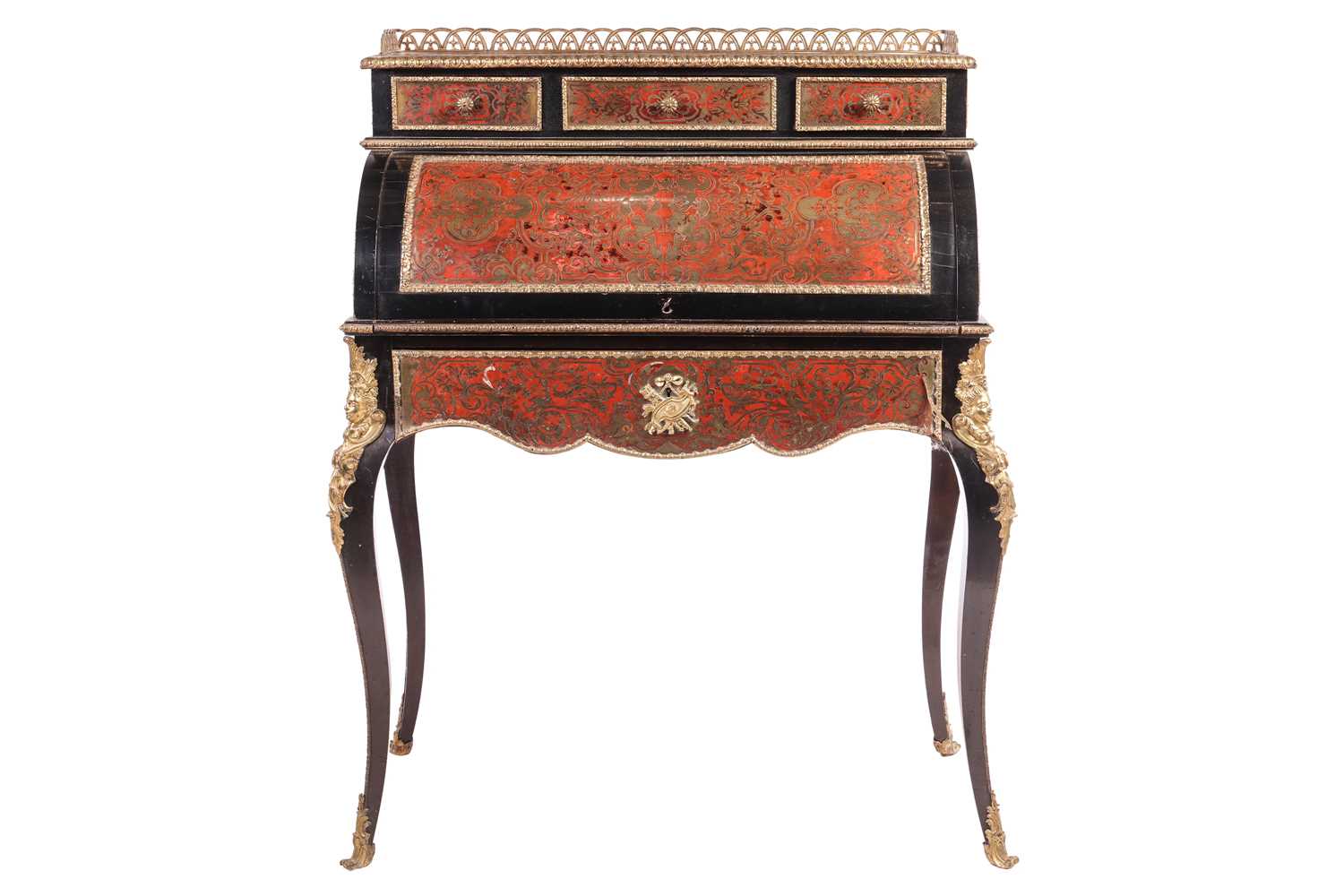 Lot 156 - A Napoleon III red Boulle and ebonized
