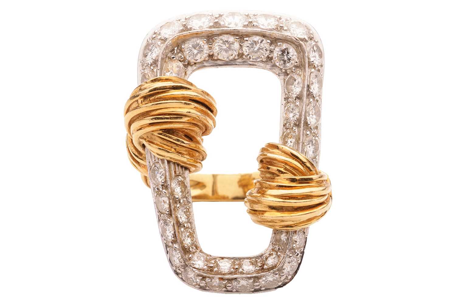 Lot 263 - Kutchinsky - a diamond-set cocktail ring,