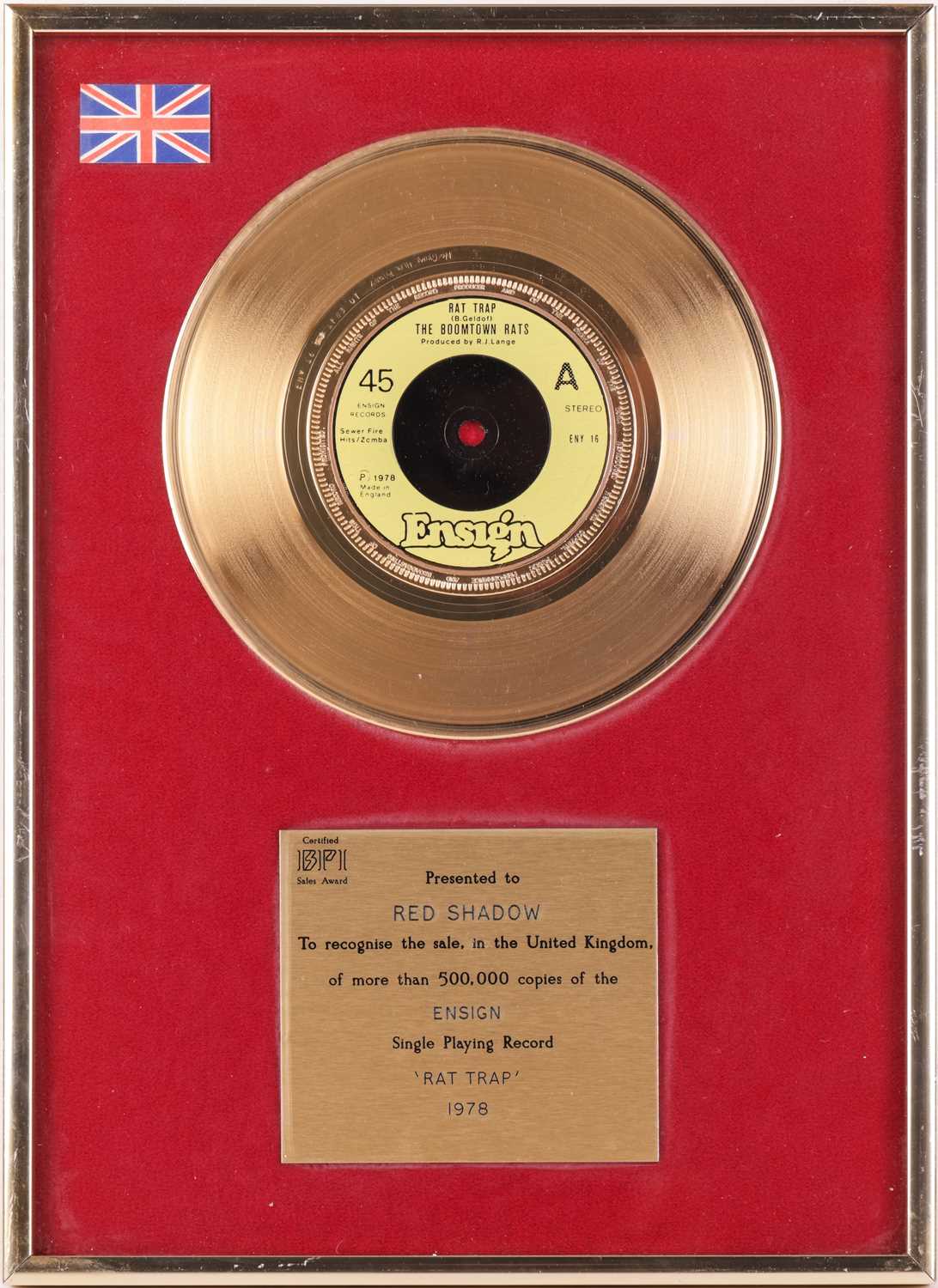 Lot 45 - The Boomtown Rats: Rat Trap, 1978, Ensign,