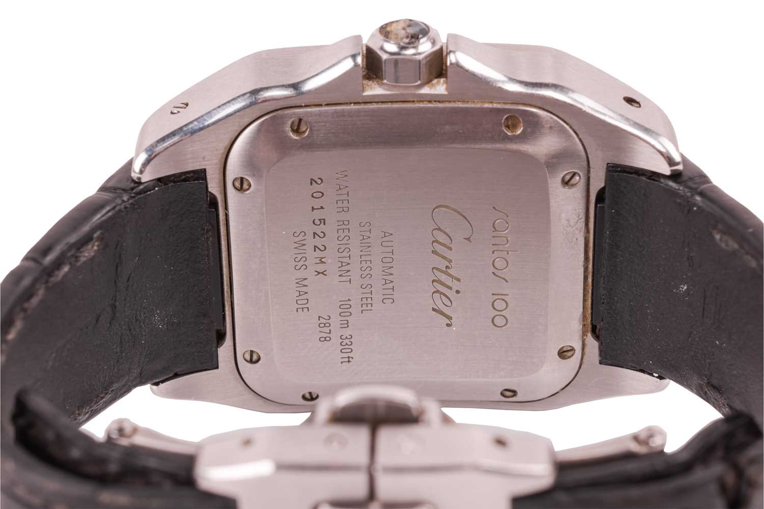 Lot 290 - Cartier Santos 100 Serial: 201522MX Model: