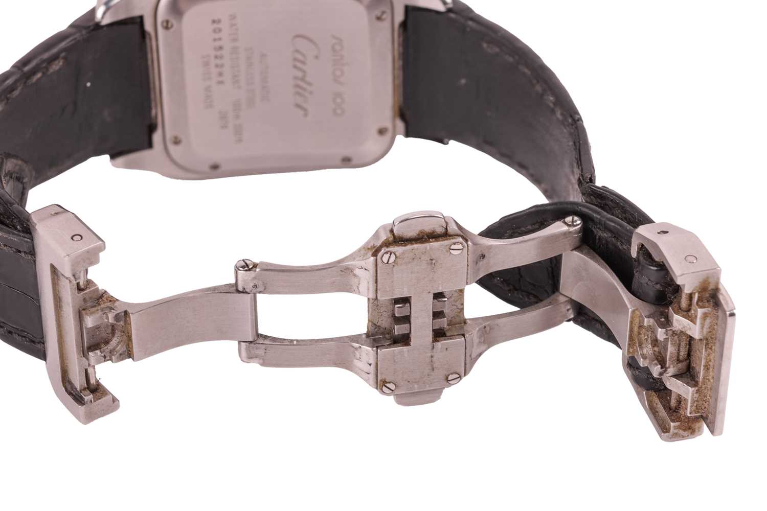 Lot 290 - Cartier Santos 100 Serial: 201522MX Model: