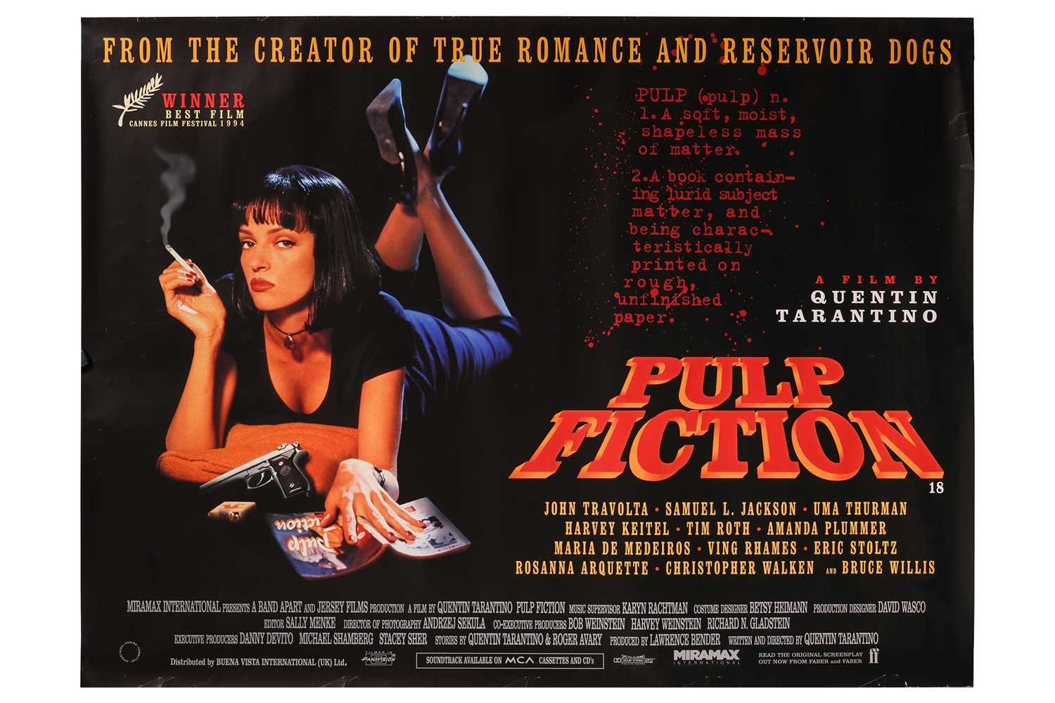 Lot 212 - Pulp Fiction (1994) British Quad, 40 x 30