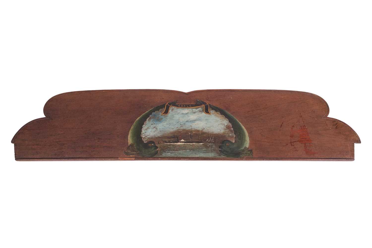 Lot 110 - A 19th-century naive painted teak stern