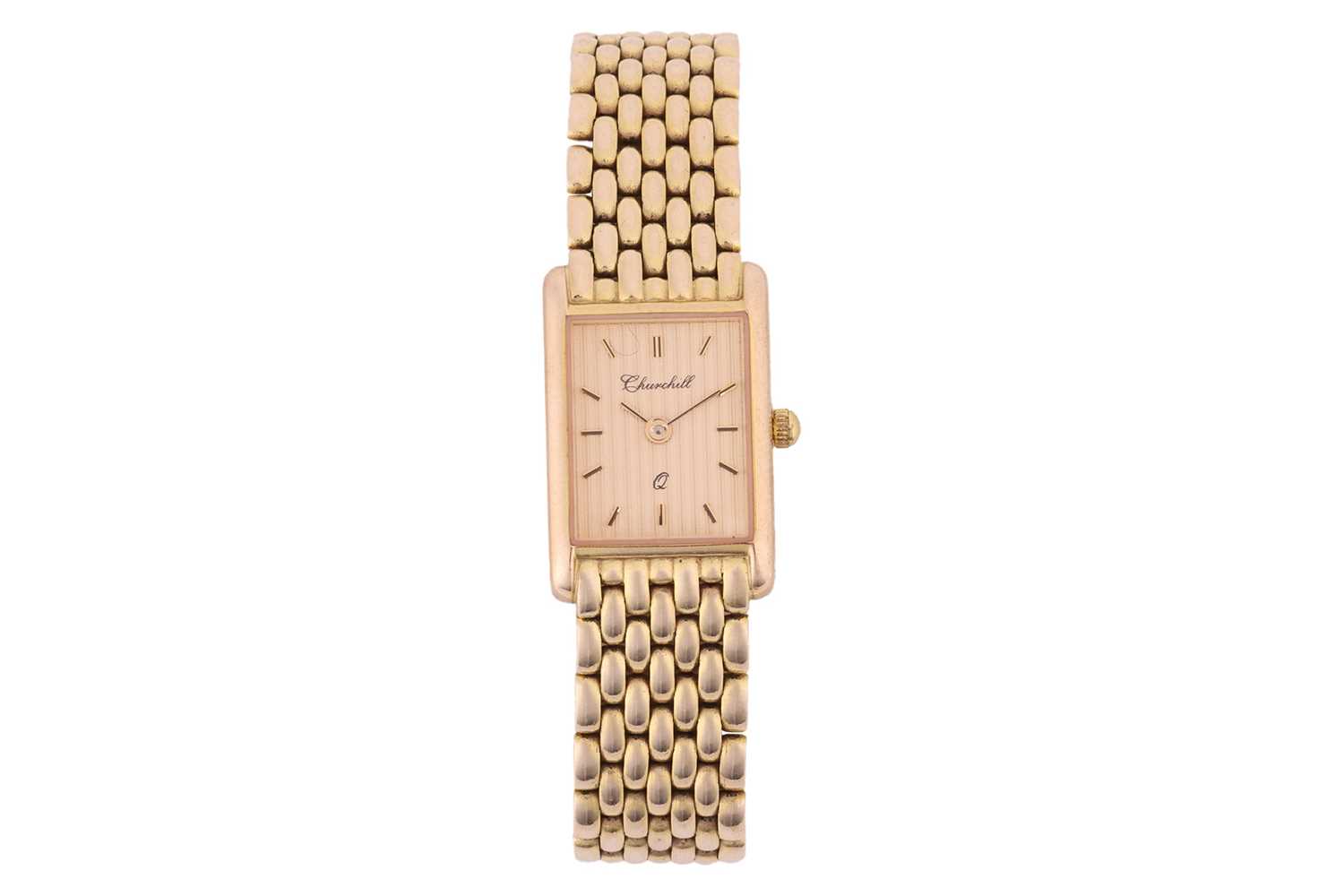 Lot 301 - Churchill A lady’s 9ct gold dress watch