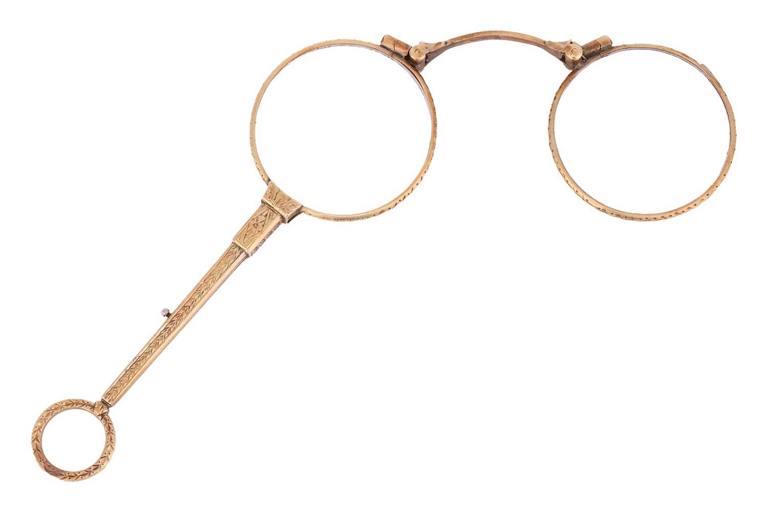 Lot 249 - A pair of lorgnettes with spring mechanism,