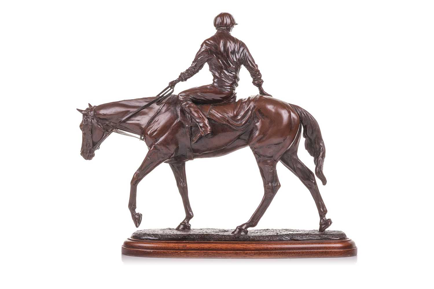 Lot 155 - Gill Parker (b.1957), Horse and Jockey,