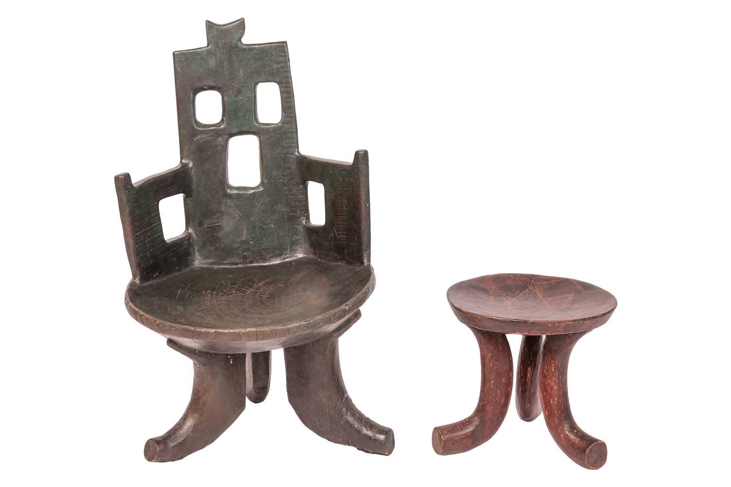 Lot 124 - An Ethiopian-hewn wanza wood single log