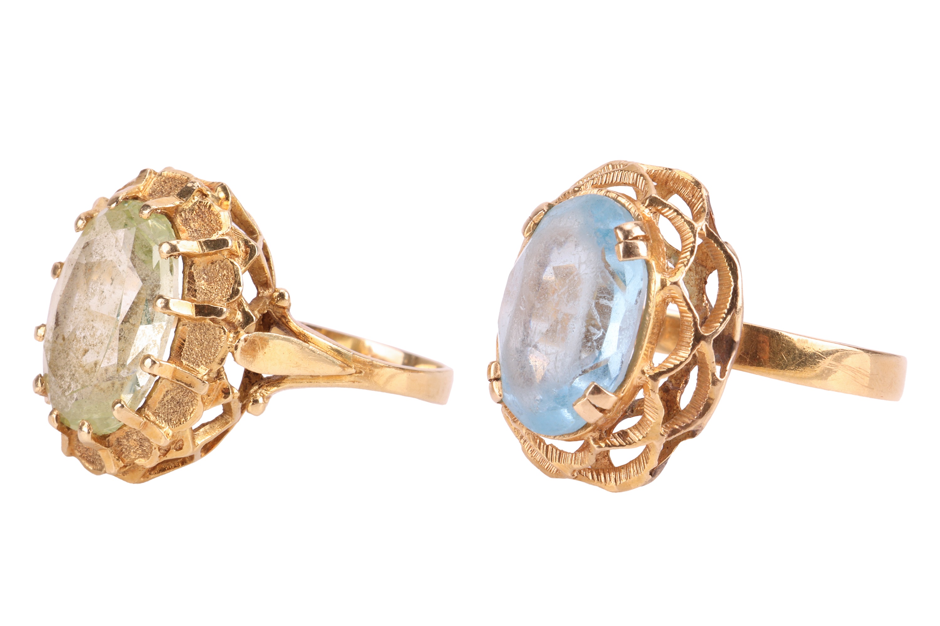 Lot 59 - Two gem-set dress rings; The first ring