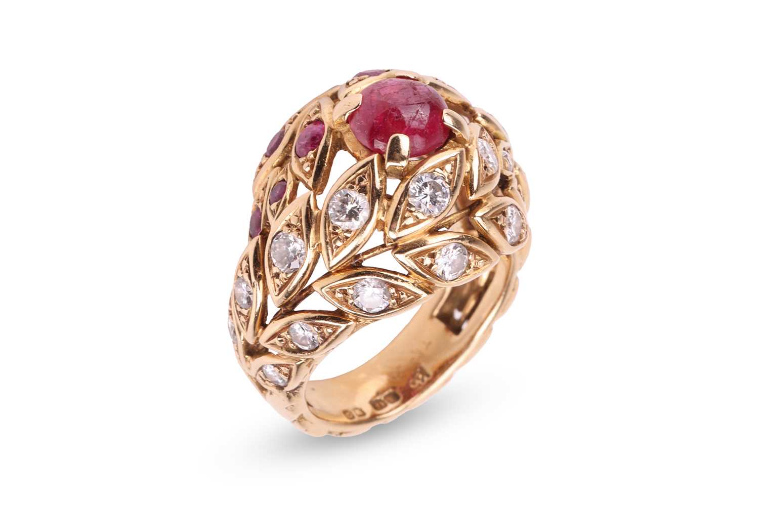 Lot 154 - Kutchinsky - a diamond and ruby bombé