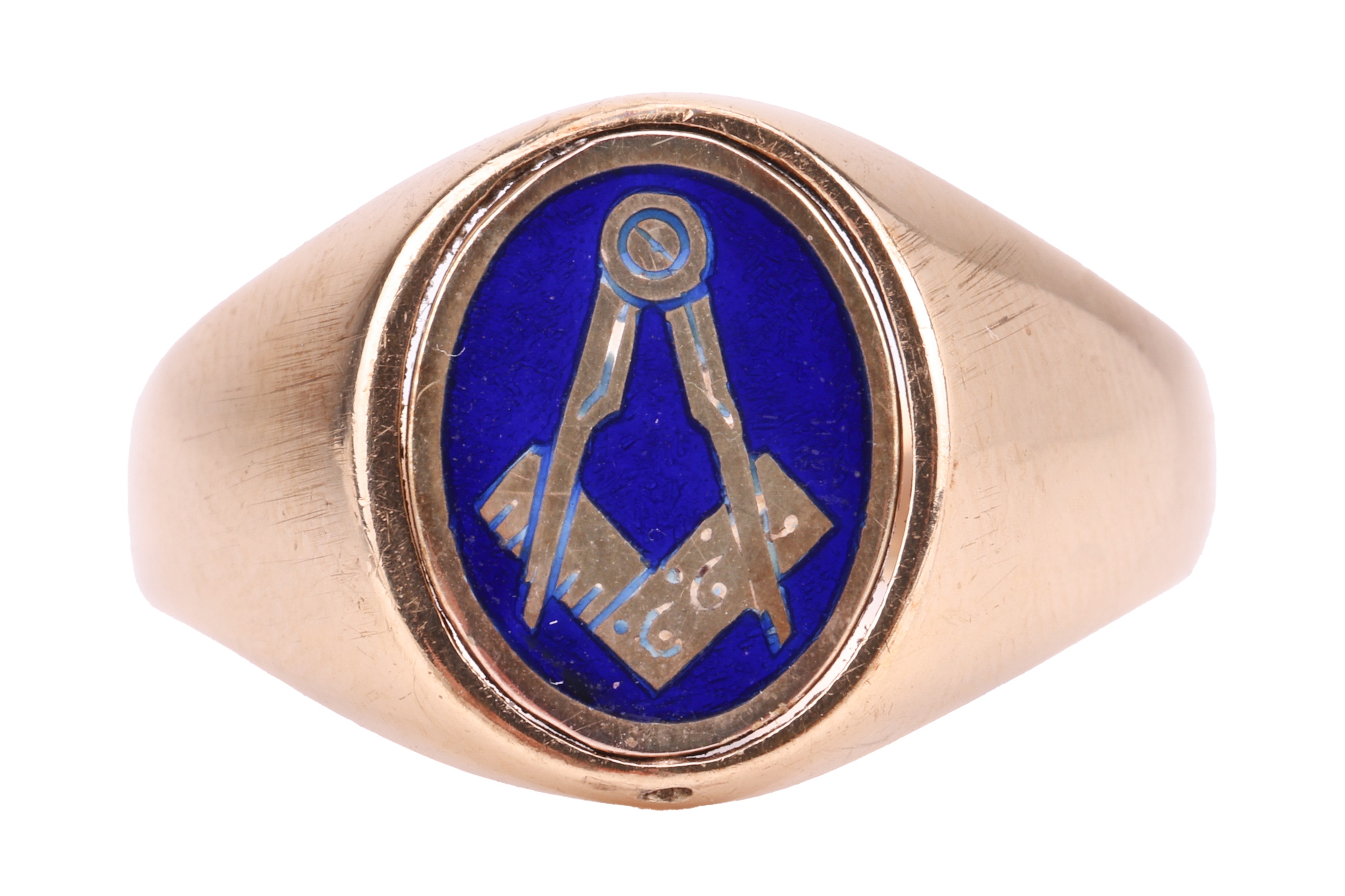 Lot 7 - A Masonic swivel signet ring in 9ct yellow