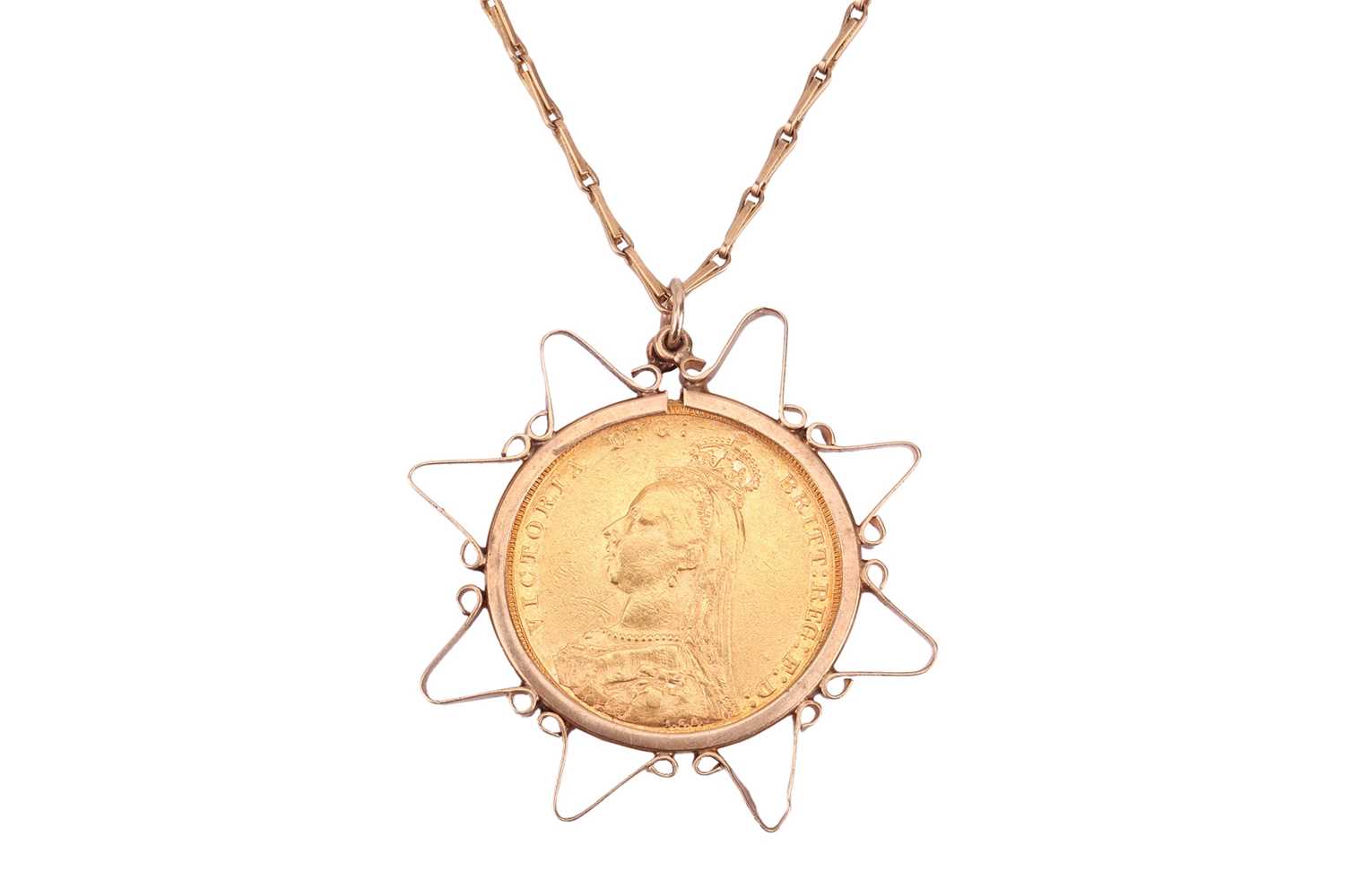 Lot 46 - An 1891 Queen Victoria jubilee head full