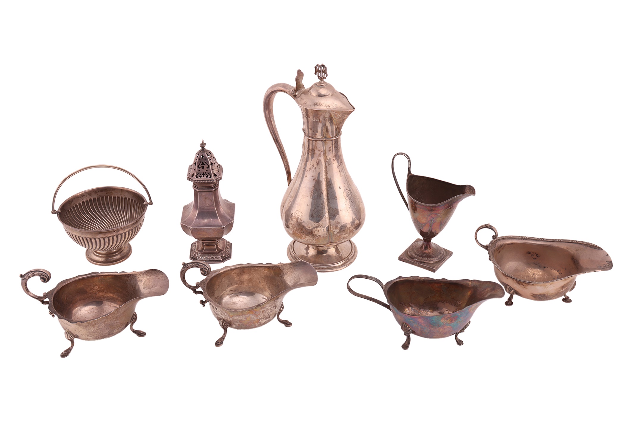 Lot 82 - A Victorian silver communion wine flagon/jug,