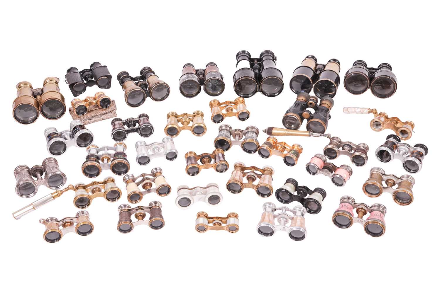 Lot 272 - A collection of opera glasses and binoculars,