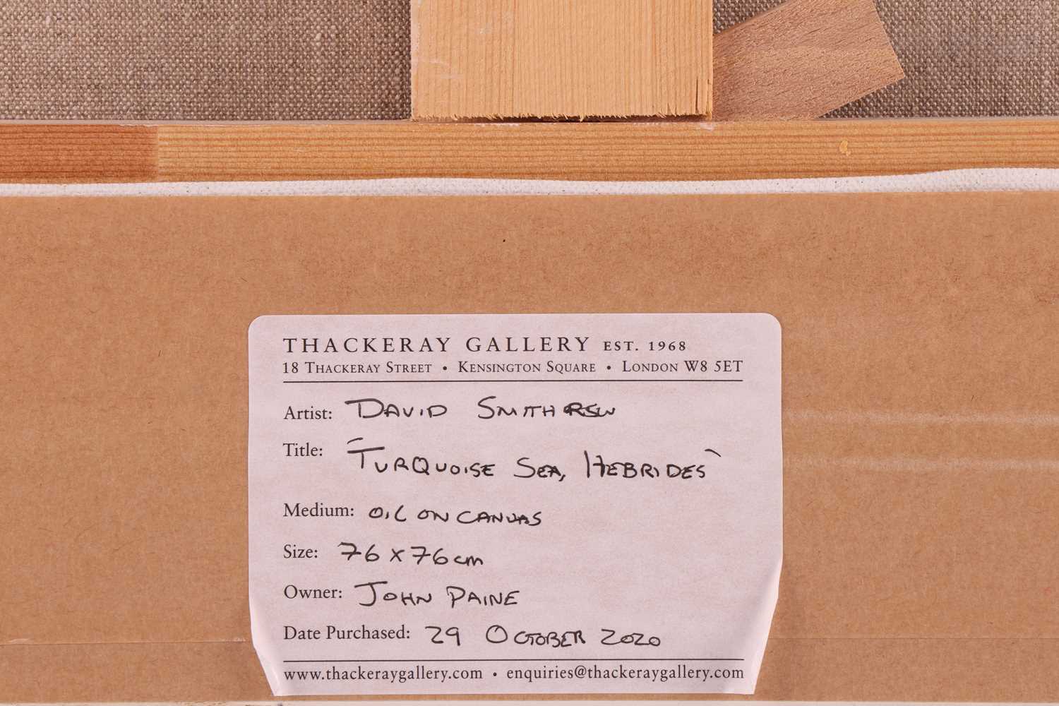 Lot 3 - David Smith (Scottish b.1957) Turquoise Sea,