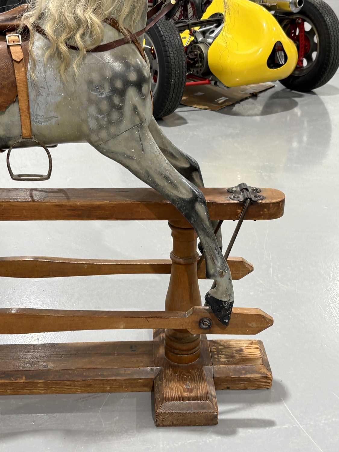 Lot 4 - An Ayres type dappled grey painted rocking