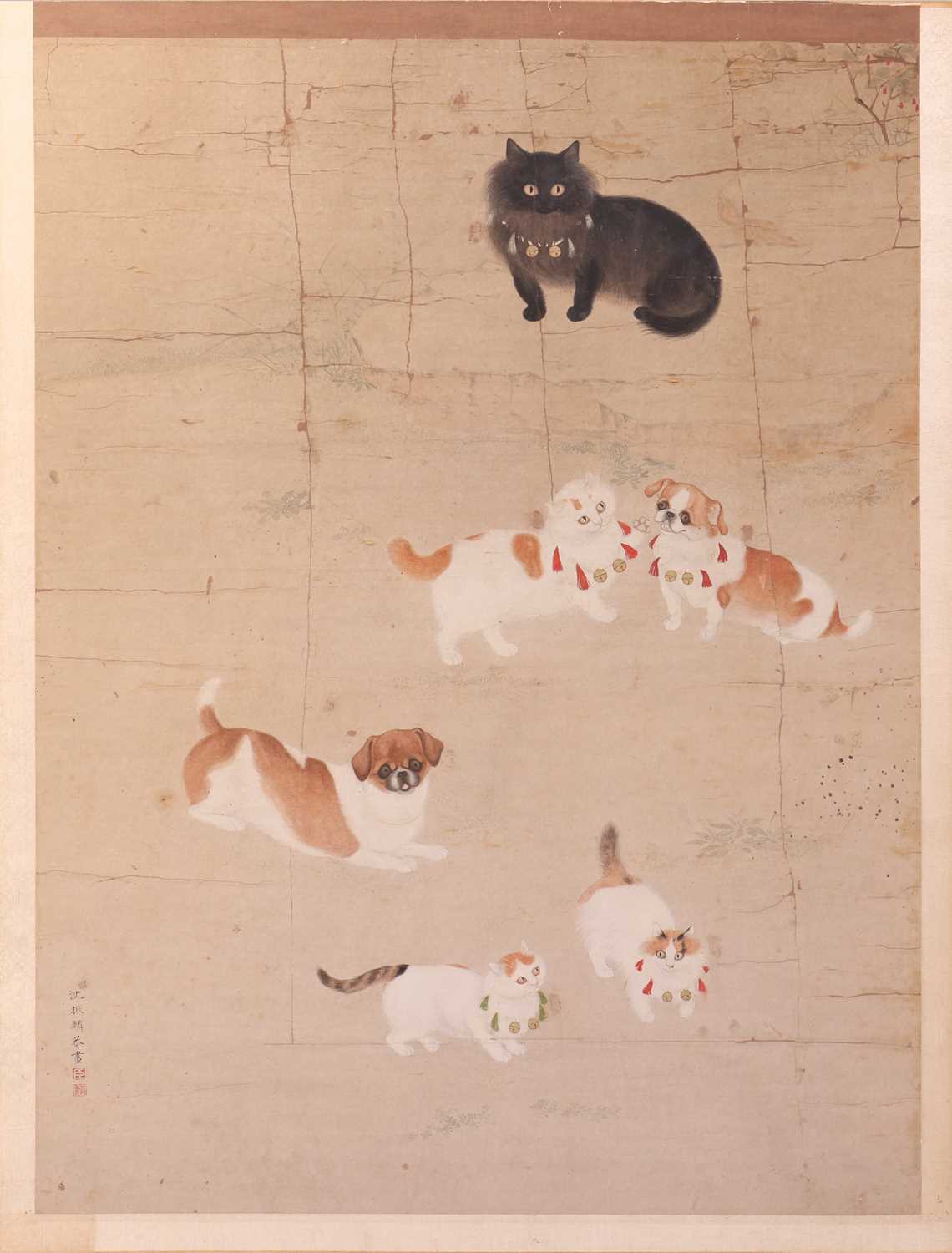 Lot 35 - Shen Zhenlin (Chinese, fl.1851 - 1874) Cats